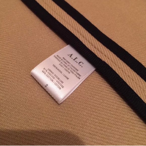 A.L.C. | Jackets & Coats | Alc Christopher Wool Coat Camel Size 2 Nwt ...